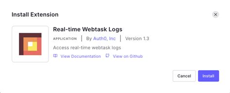 Real Time Webtask Logs Extension