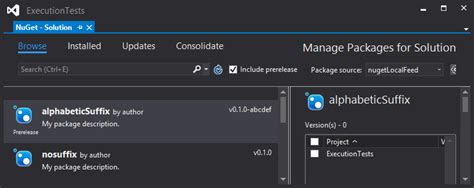 Nuget Exe List Does Not Find Package With Alphabetic Pre Release Suffix