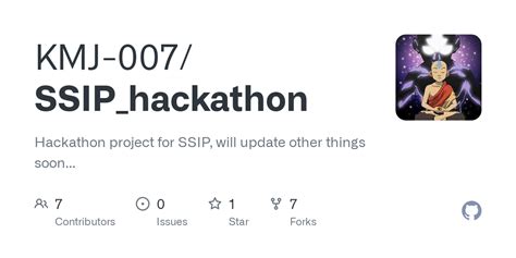 GitHub KMJ SSIP Hackathon Hackathon Project For SSIP Will Update Other Things Soon