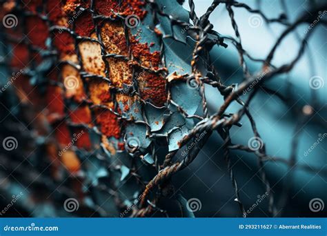 An Old Rusty Metal Fence With Rust On It Stock Illustration Illustration Of Grid Metallic