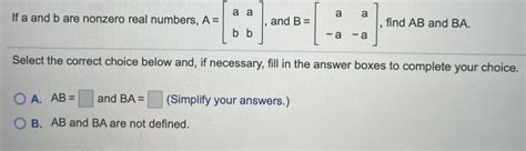 solved a a a a if a and b are nonzero real numbers a and