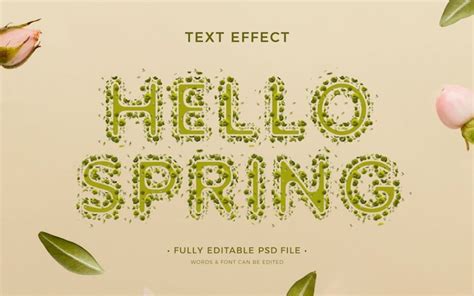 Premium Psd Spring Text Effect