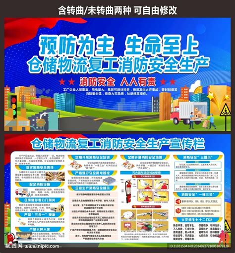 工厂仓库物流消防安全生产设计图 广告设计 广告设计 设计图库 昵图网