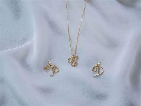 Cursive Initials Chain Not Included Amore Luxury Jewelry Ph