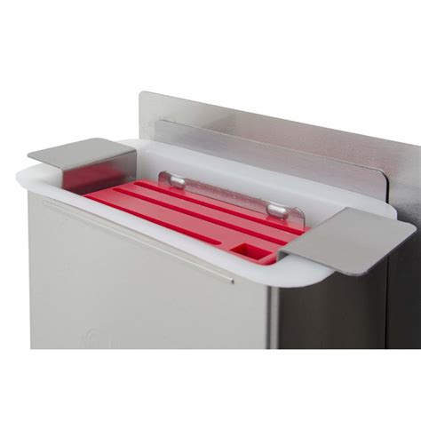 Edlund Stainless Steel Knife Sanitizing System With Red Plastic Inserts
