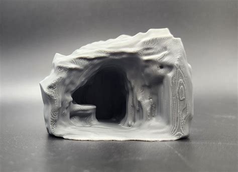 3d Printed Cave Entrance Miniature Model Waterfall Cave Entrance Terrain Desktop Game Mini