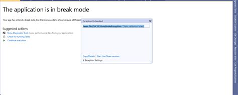Xamarin App Chain Validation Error Microsoft Qanda
