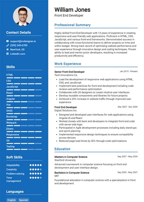 12 Node Js Developer Cv Example For 2024 Free Professional Templates