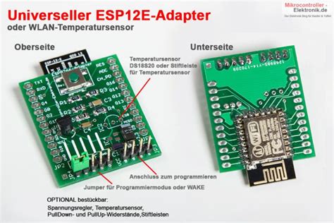 Esp12e Tutorial Und Beispielprojekte Wie Esp12e Adaptermikrocontroller Elektronik De Arduino