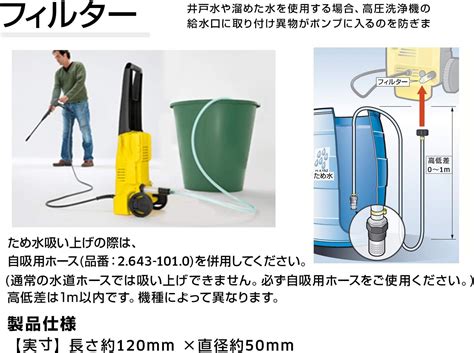 26442970ジキユウスイホ ス ケルヒャー 自吸 水道兼用ホースセット 26442970ジキユウスイホス 3m Karcher