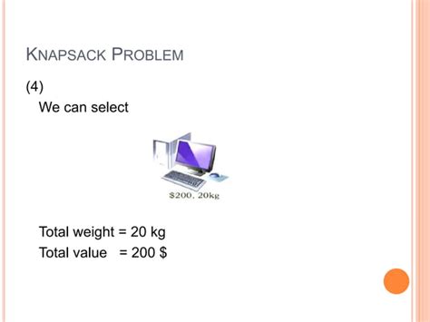 Knapsack Problem Ppt