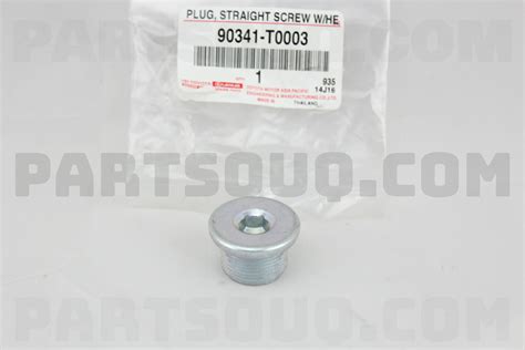 9034124014 Toyota PLUG (FOR FRONT DIFFERENTIAL DRAIN), Price: 4.65 ...