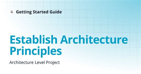 Establish Architecture Principles Getting Started Guide