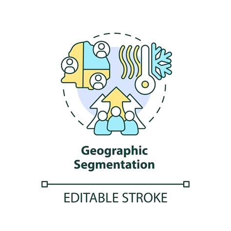 Premium Vector Geographic Segmentation Concept Icons Set