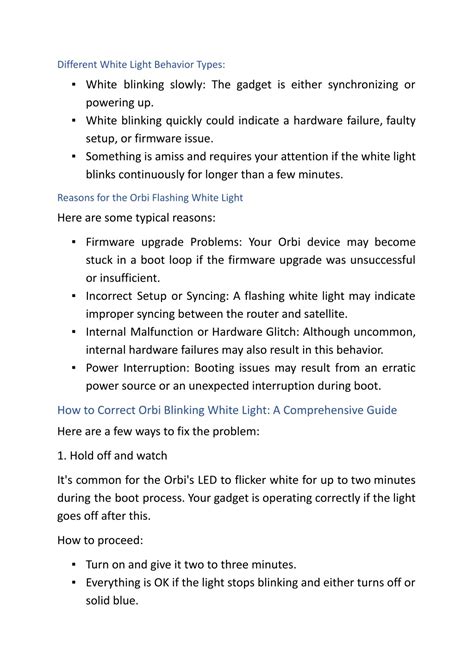 PPT How To Resolve Orbi WiFi Blinking White Light Error Docx PowerPoint Presentation ID