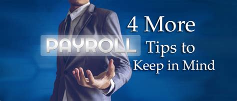 4 More Payroll Tips To Keep In Mind On Time Web