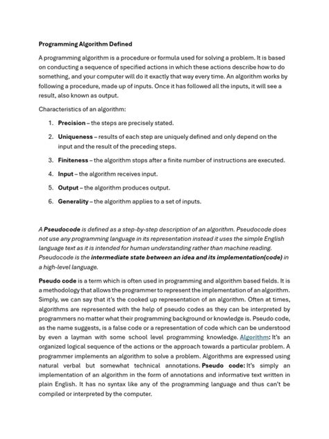 Pseudocode And Flow Chart Lecture 1 1 Pdf Algorithms Computer