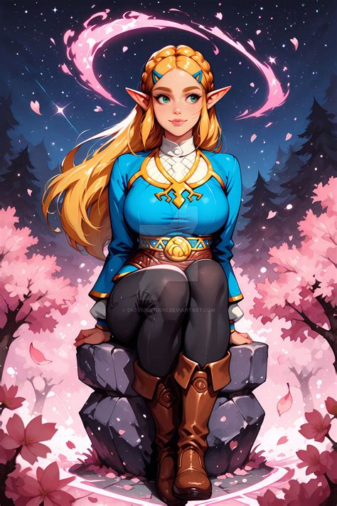 Princess Zelda Magic Spring By Dreviumstudio On Deviantart