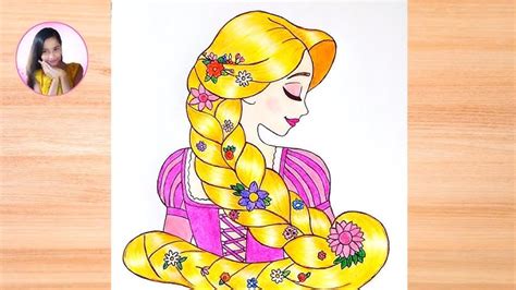 How To Draw Rapunzel From Tangled Disney Princess Youtube