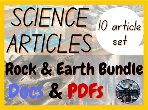 Rock And Earth Bundle 10 Articles Set Earth Science Geology Teaching Resources