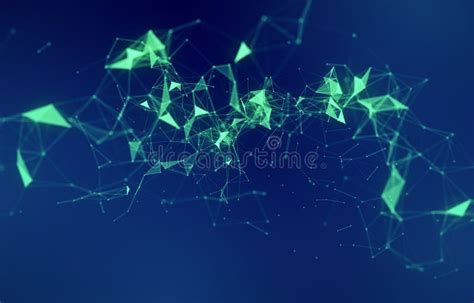 Abstract Background Structure Of Connect Lines And Particles