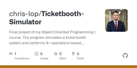 Github Chris Lopticketbooth Simulator Final Project Of My Object Oriented Programming I