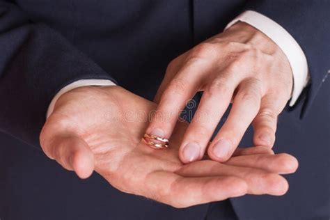 Man Is Taking Off The Wedding Ring Stock Image Image Of Adultery Female 78161881