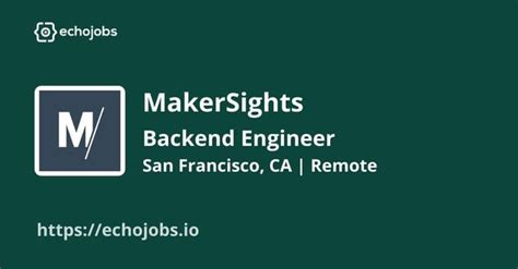 makersights is hiring backend engineer [san francisco ca] [node js typescript graphql react