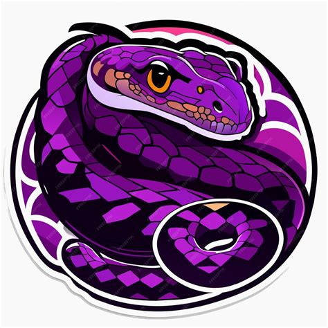 Premium Vector Amethystine Scrub Python Sticker Illustration Premium Vector Amethystine Scrub Python Sticker Illustration