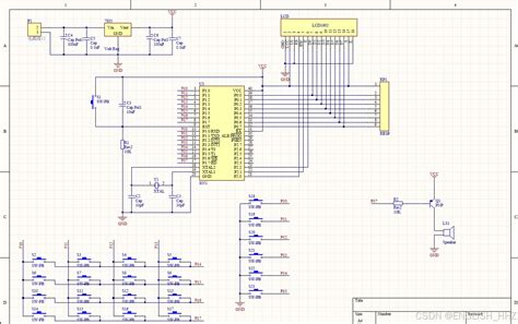 2113、基于51单片机的闹钟（6）proteus仿真程序原理图流程图元器件清单）单片机智能闹钟原理图 Csdn博客