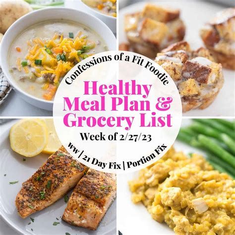 Healthy Weekly Meal Plan Week Of 22723 Confessions Of A Fit Foodie