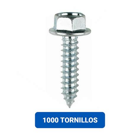 Tornillo Profix Cabeza Hexagonal Punta Fina Calibre 10 X 1 Largo