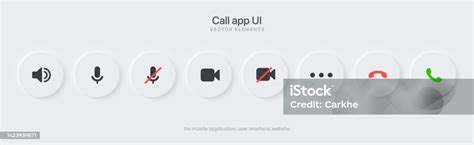 3d 전화 걸기 아이콘 세트 스트리밍 아이콘 세트 화상 통화 버튼이 설정되어 있습니다 인터넷 대화 버튼 모음입니다 비디오 통신 요소 집합입니다 통화 화면 인터페이스 스톡