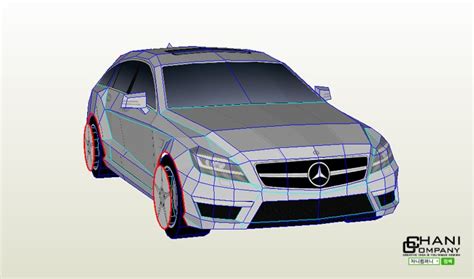메르세데스 벤츠 Cls63 Amg 슈팅브레이크 자동차 종이모형페이퍼크래프트 모델링 및 전개 완료cls63 Amg