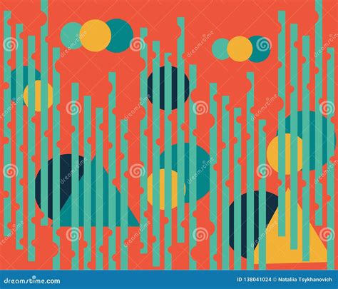 Bright Intense Abstract Geometric Pattern A Symmetrical Pattern Stock Vector Illustration Of