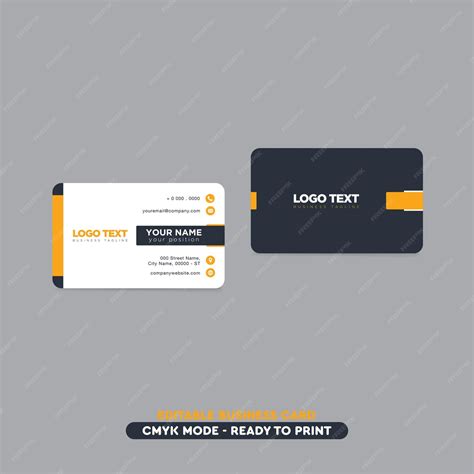 Premium Vector Vector Business Card Template Black And Yellor