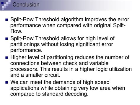 Ppt Multi Split Row Threshold Decoding Implementations For Ldpc Codes Powerpoint Presentation