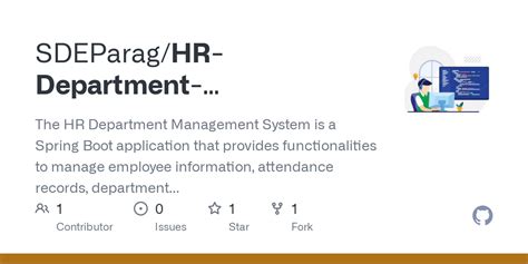 Github Sdeparaghr Department Management System Rest Api The Hr