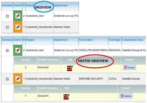 Looping Through Parent GridView And Hide Some Columns Of Nested GridView Using C In ASPNet