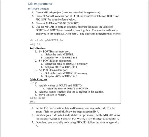 Solved Lab Experiments Software Design 1 Create Mplab