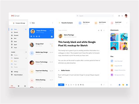 Gmail Redesign Concept By Hesham Mohamed For Fireart Studio On Dribbble