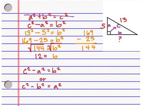 Pythagorean Theorem Find Leg Math ShowMe