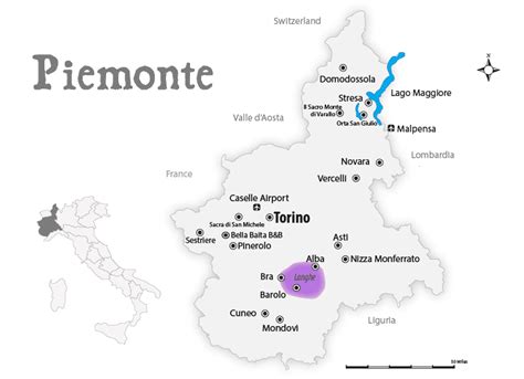 Piemonte Map And Travel Guide Map Piedmont Italy Piedmont