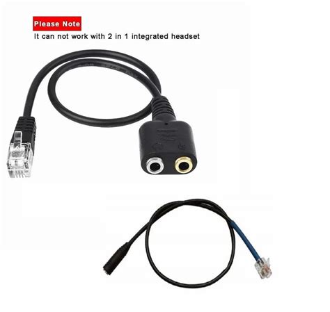 Rj9 To Single Dual 3 5mm Smartphone Headset Jack Adapter Cable For Cisco Ip Desk Tele Phones