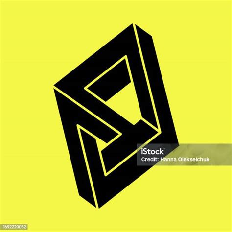 착시 현상 개체입니다 Escher 역설 기하학 신성한 기하학적 도형 광학 예술 불가능한 모양 3차원 형태에 대한 스톡 벡터 아트