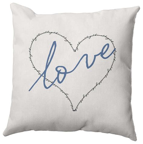 Love With Hugs And Kisses Valentines Day Decorative Indooroutdoor Pillow 20x20