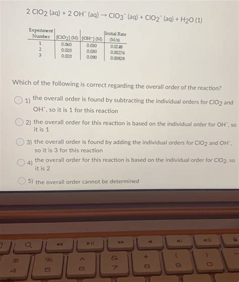 solved 2 clo2 aq 2oh aq → cio3 aq clo2 aq h20