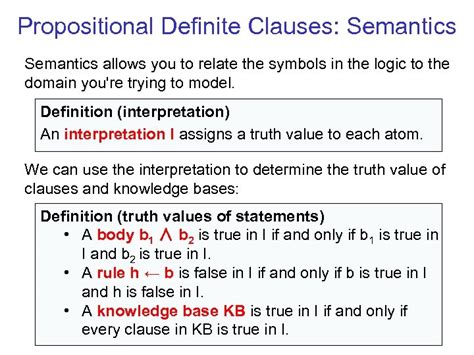 Logic Intro Propositional Definite Clause Logic Cpsc