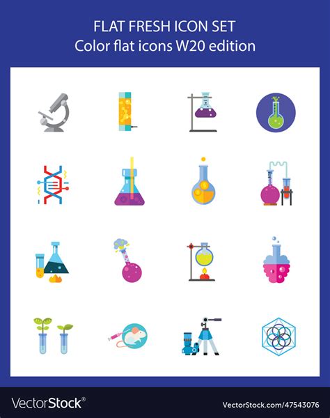 Laboratory Equipment For Chemical Research Set Vector Image