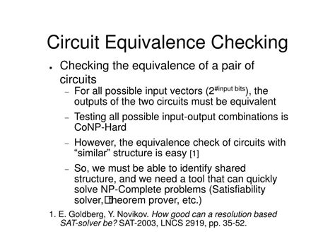 Ppt Equivalence Checking Powerpoint Presentation Free Download Id5163683
